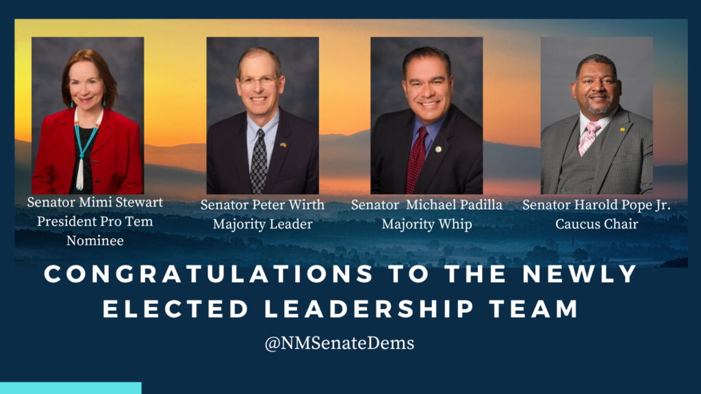 Senate Democratic Caucus Selects Leaders for the 56th Legislative Session